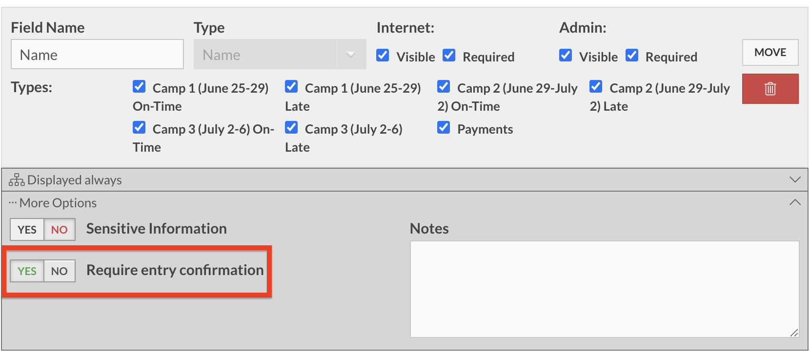 Field Specific Capabilities – Brushfire Help Center
