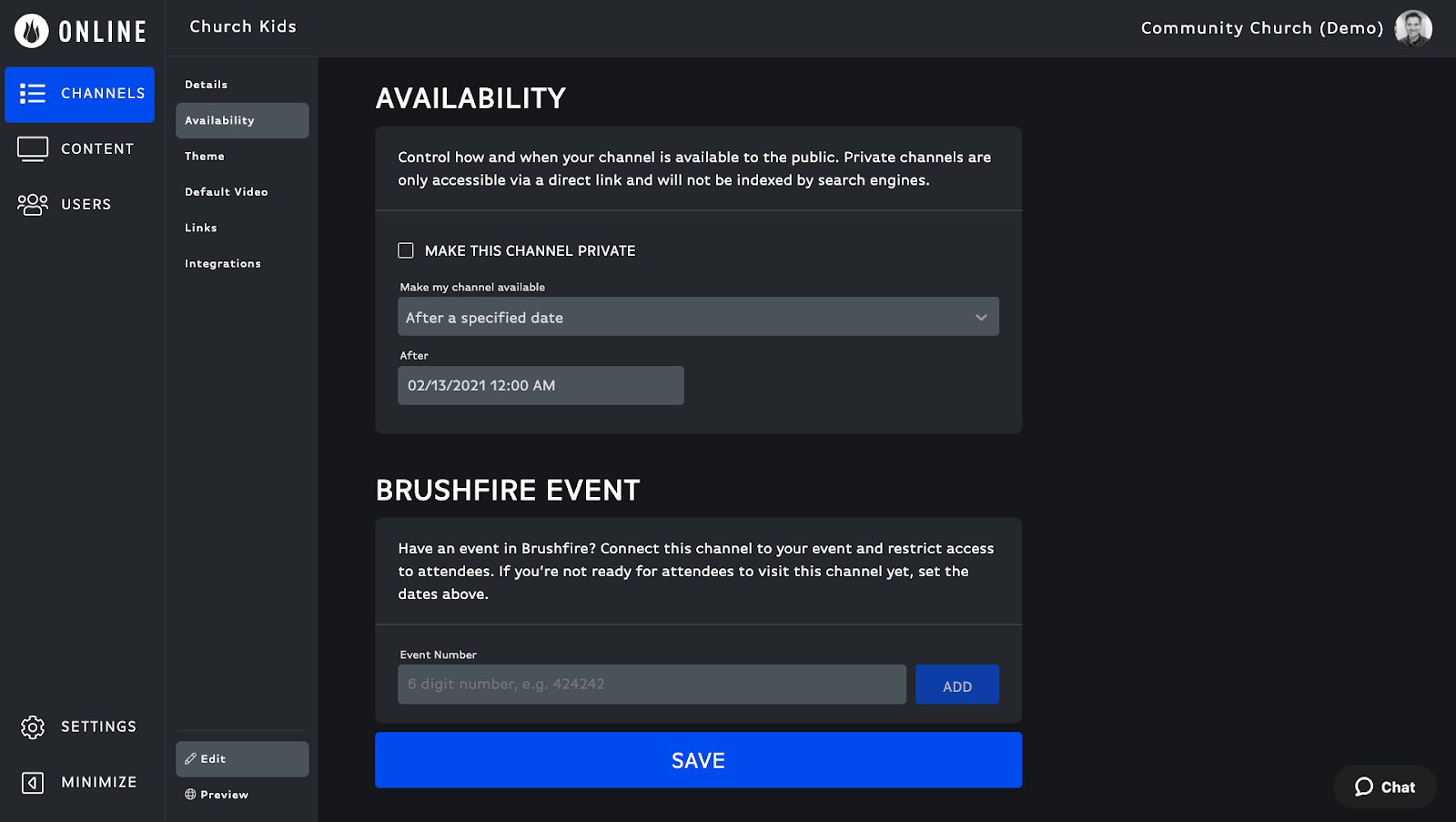 Adding Channels to Brushfire Online – Brushfire Help Center