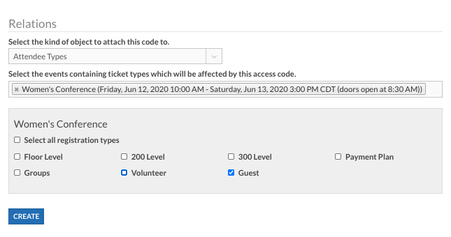 Adding Access Codes – Brushfire Help Center
