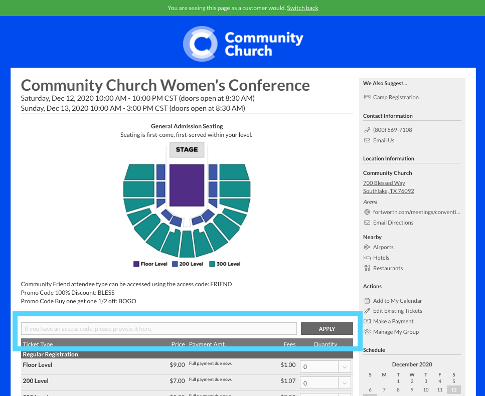 Adding Access Codes – Brushfire Help Center