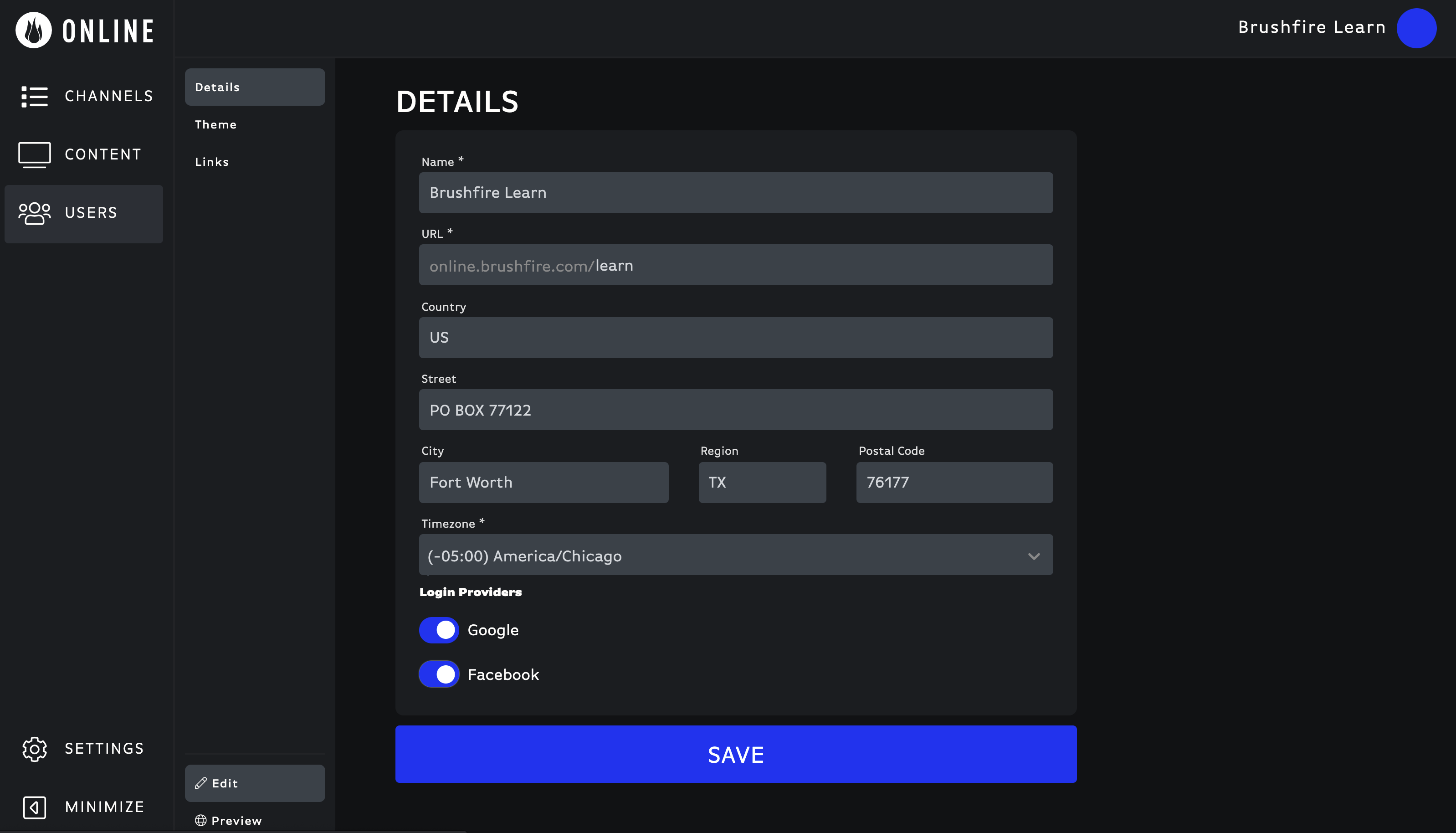 Account Setup & Users – Brushfire Help Center